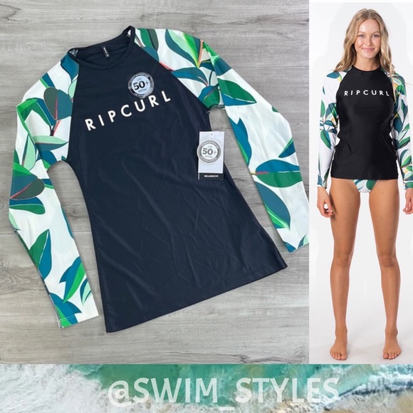 Rip Curl | Swim | Rip Curl Blanco Bay Relaxed Long Sleeve Sun Rash Gard ...